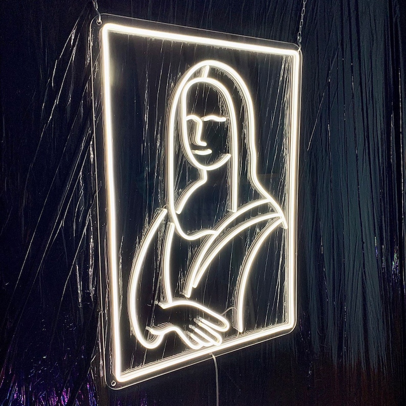 Mona Lisa LED Neon Sign Da Vinci Gioconda Portrait Neon - Etsy