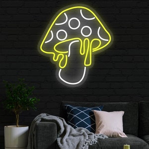 Mushroom Led Neon Sign, Custom Neon Sign, Mushroom Decor, Neon Sign ...