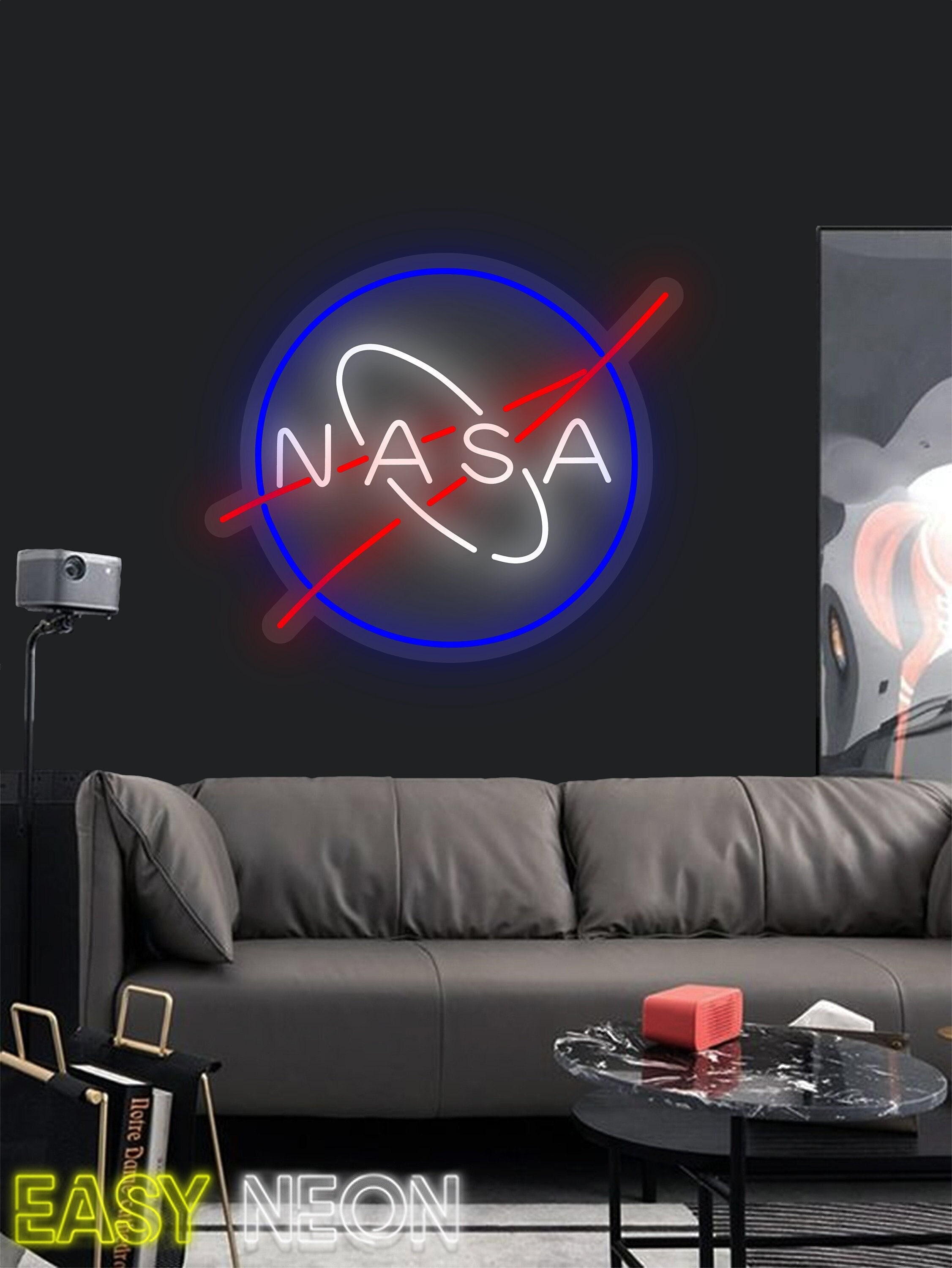 Nasa Logo Led Neon Sign, Nasa Neon Sign, Nasa Neon Bulb, Nasa Led Sign ...