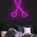 Scissors Neon Sign | Barber Shop LED Wall Light, Hair Salon Decor ...