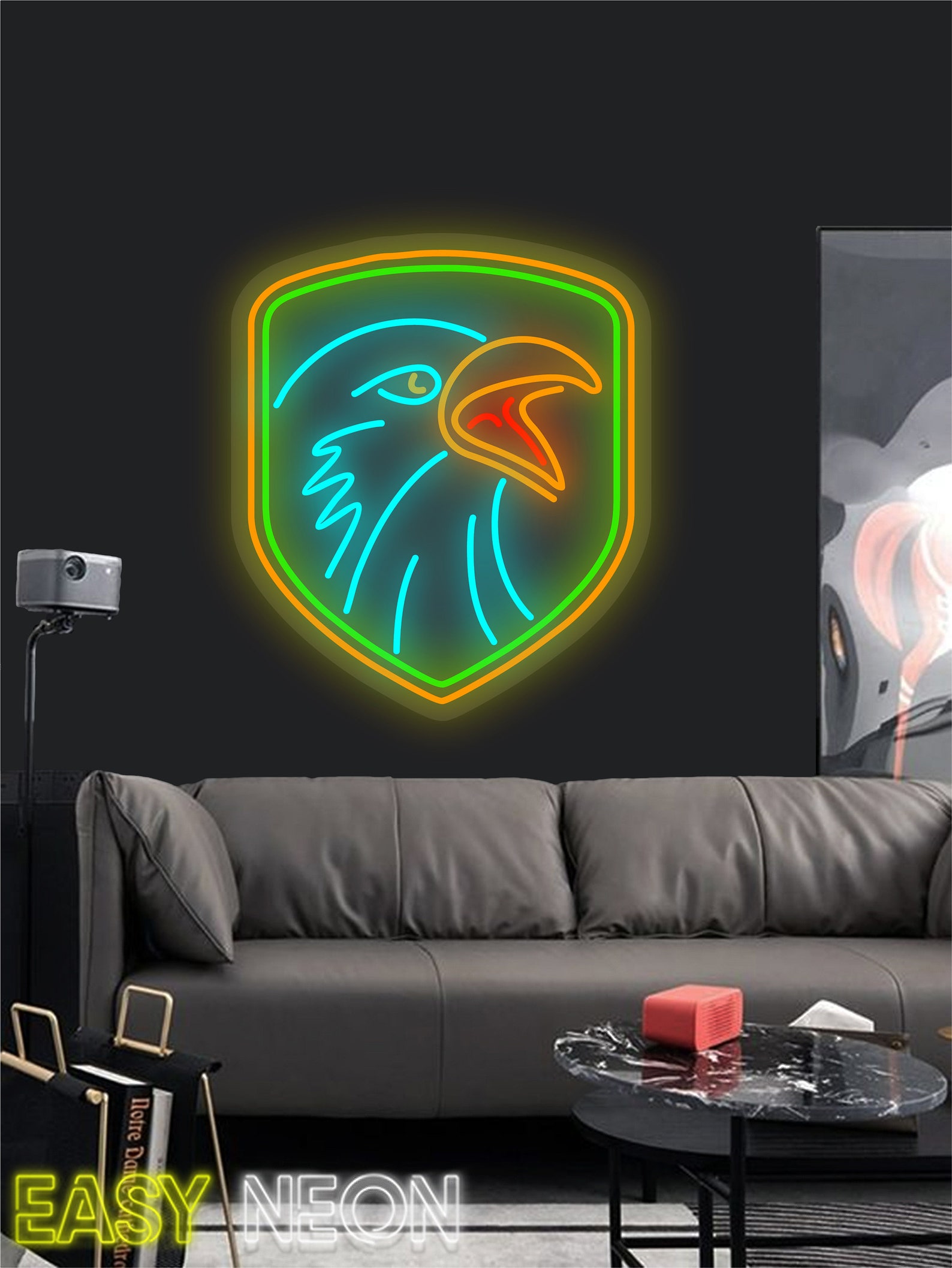 USA Bald Eagle Led Neon Sign Wall Decor Wall Sign Neon - Etsy