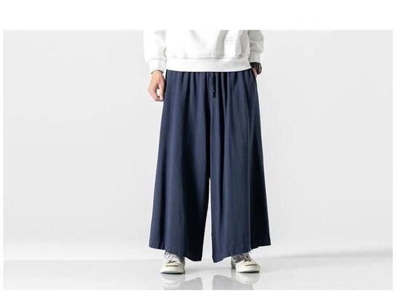 Navy HAKAMA japanese Samurai PANTS Samurai Trousers Men - Etsy UK