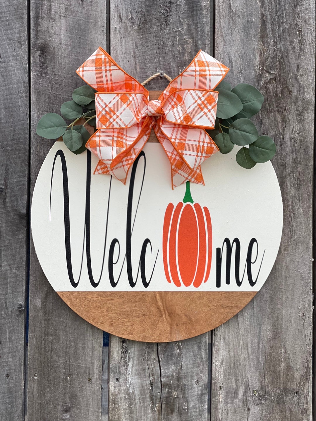 LARGE 19 INCH Monogrammed Wood Wreath, Door Decor, Door Hanger, Wood ...