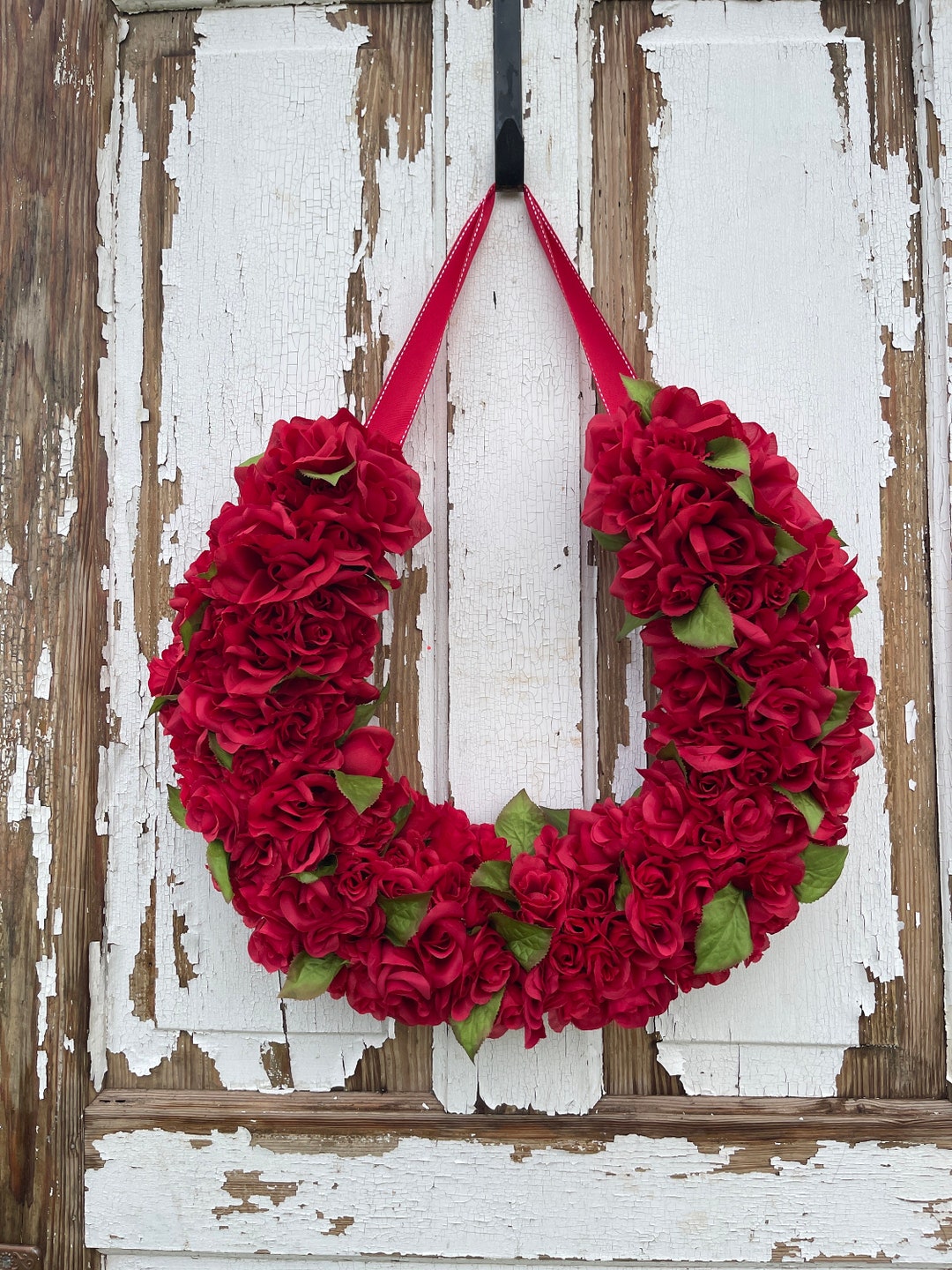 Derby Red Roses Wreath Run for the Rose's Kentucky Derby Horseshoe ...