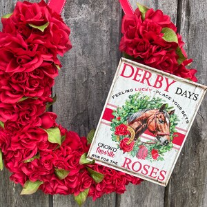 Derby Red Roses Wreath Run for the Rose's Kentucky Derby Horseshoe ...