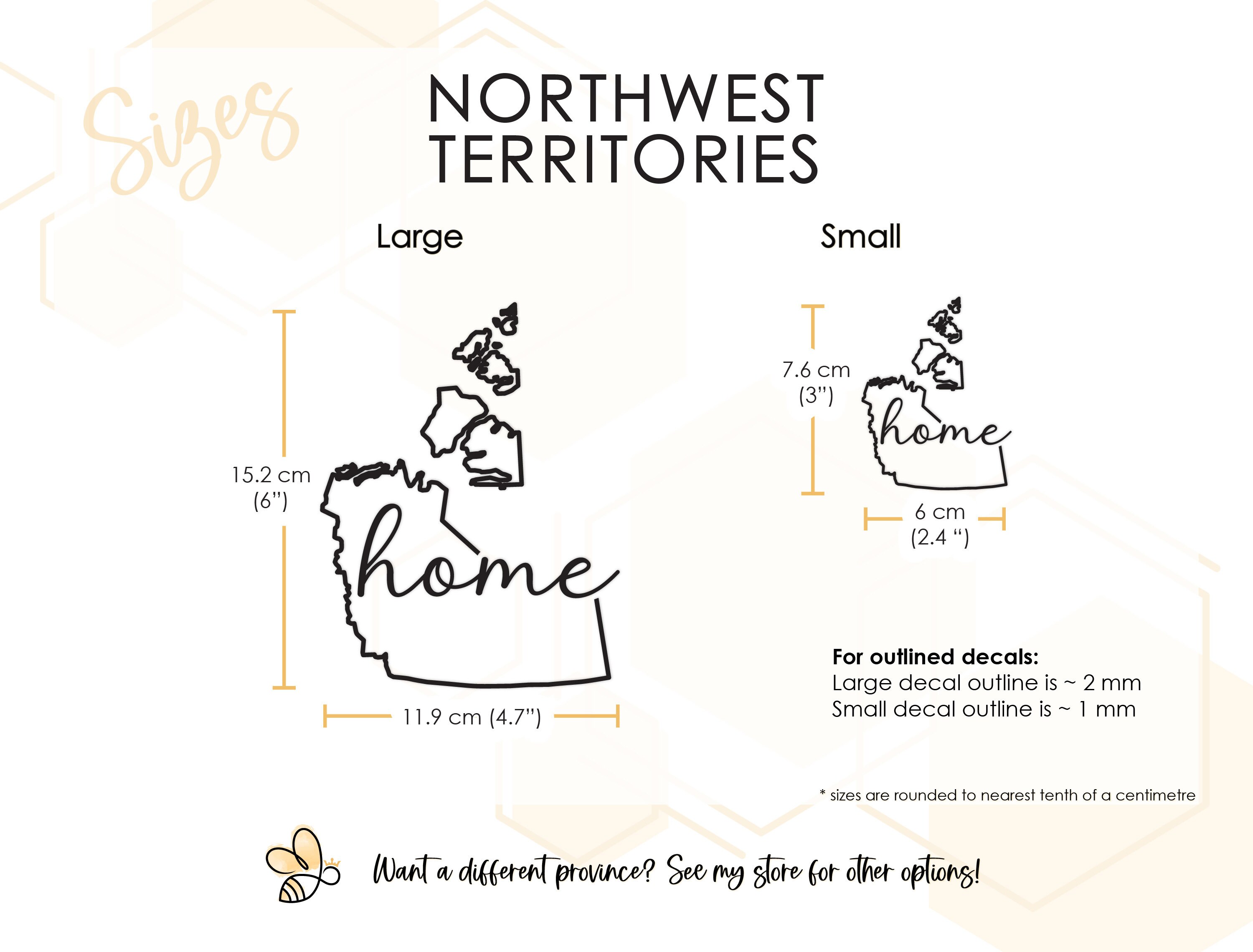 Northwest Territories Decal, Car Bumper Sticker Canadiana Decor ...