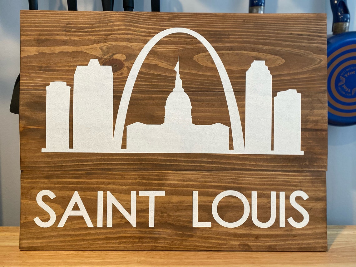 Saint Louis City Skyline Wooden Sign | Etsy