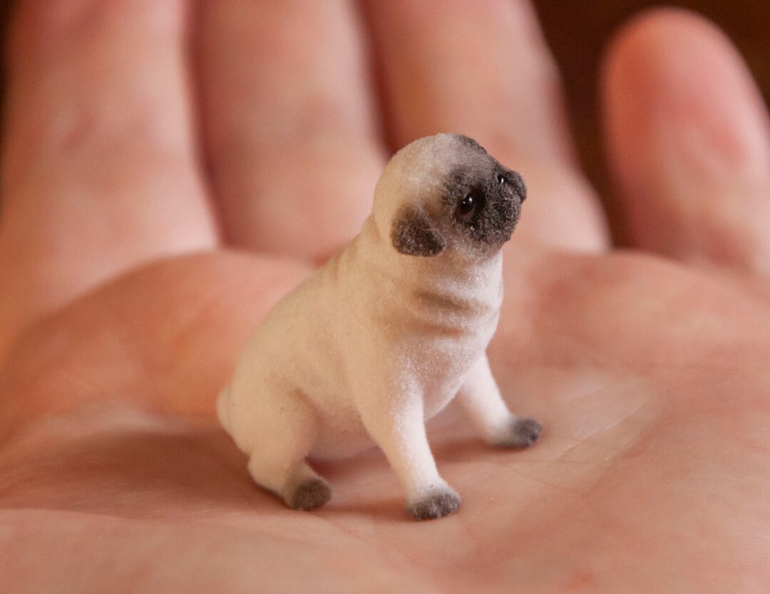 Miniature Pug Dog. Artisan Pet in 1:12 Twelfth Scale for Doll House of ...