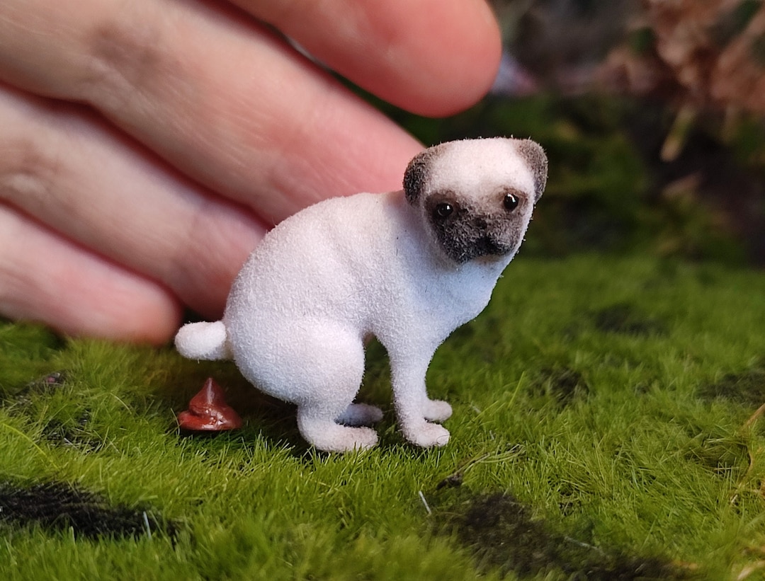Miniature Pug, Boxer Dog. Artisan Pet in 1:12 Twelfth Scale for Doll ...