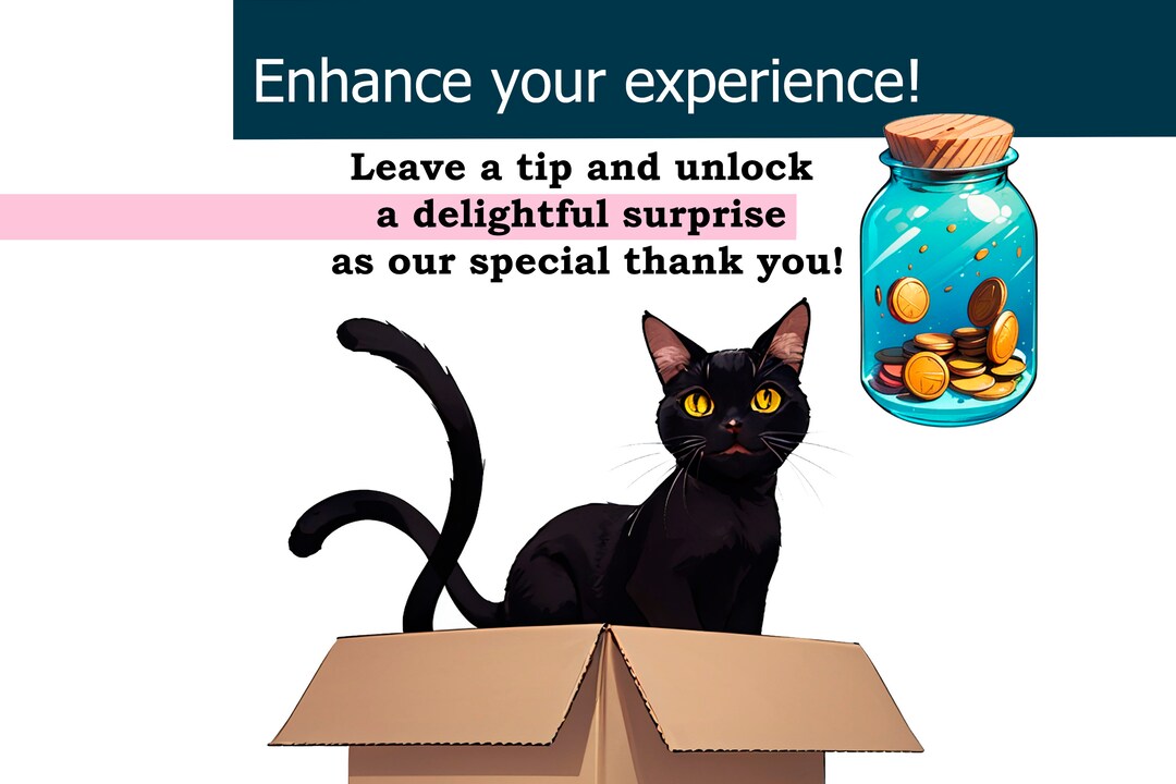 Digital Gratuity Jar. Support Our Work and Get a Surprise - Etsy