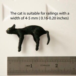 Miniature Cat, Railing Artisan Pet in 1:12 Twelfth Scale for Doll House ...