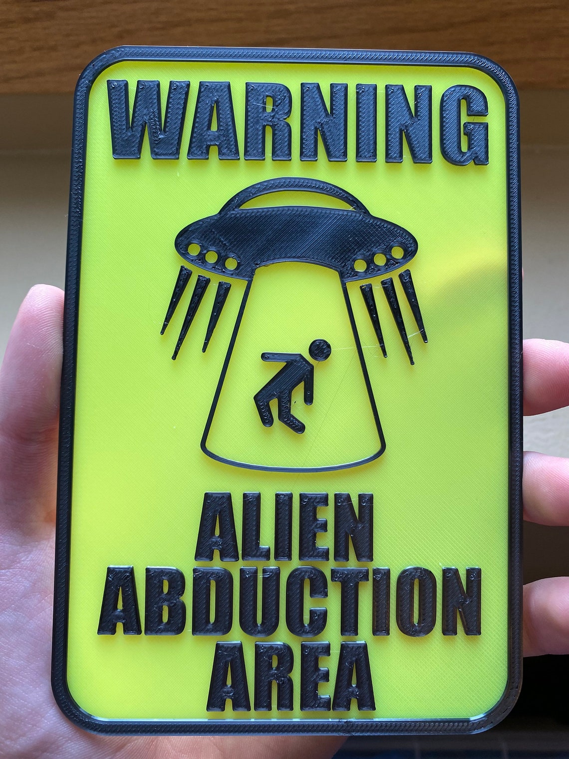 Alien Sign WARNING Sign Alien Warning Sign Alien - Etsy