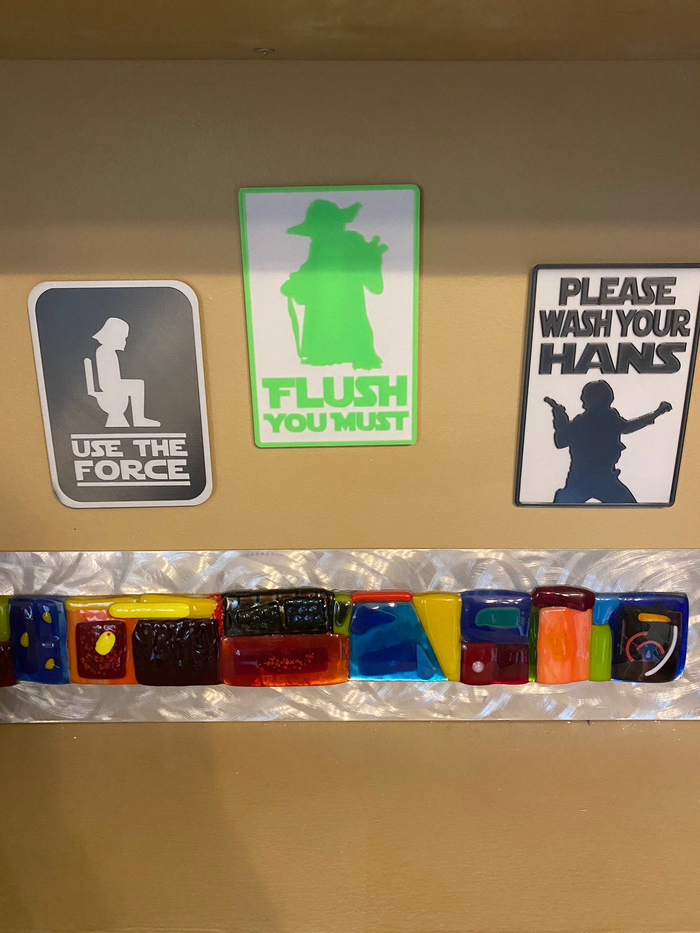 Flush You Must Star Wars Bathroom Sign Star Wars Sign - Etsy