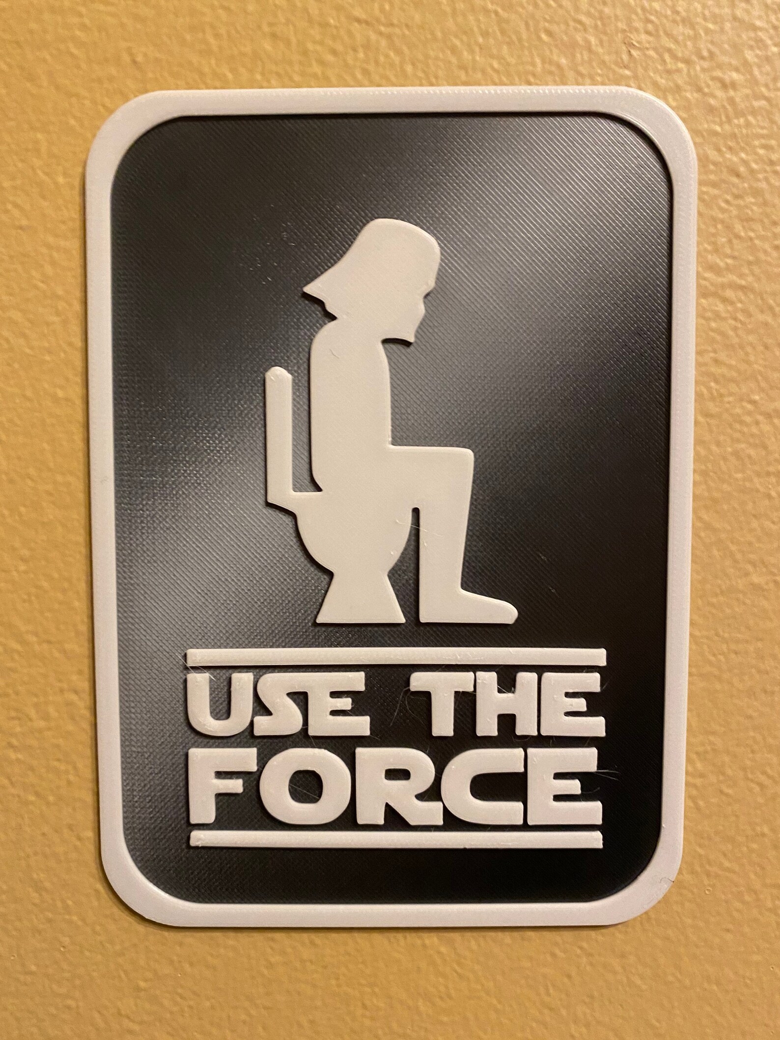 Use the Force Bathroom Sign Star Wars Darth Vader 3D Star - Etsy Australia