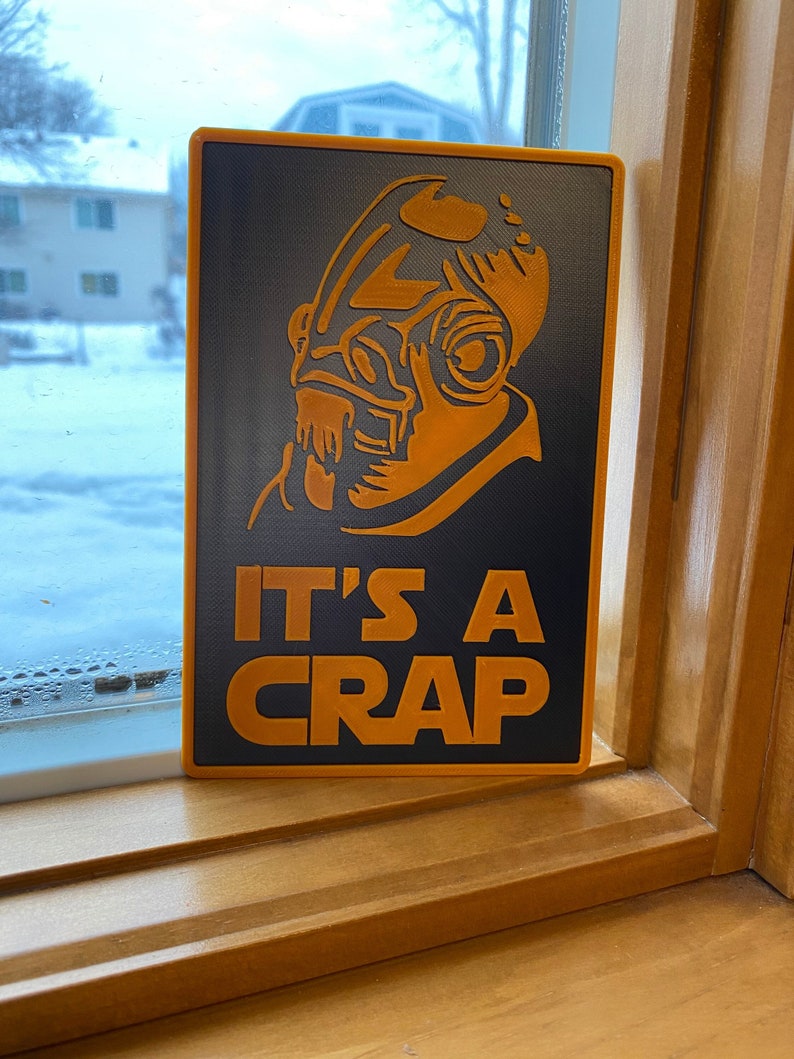It's A Crap Ackbar Sign Bathroom Sign Star Wars - Etsy
