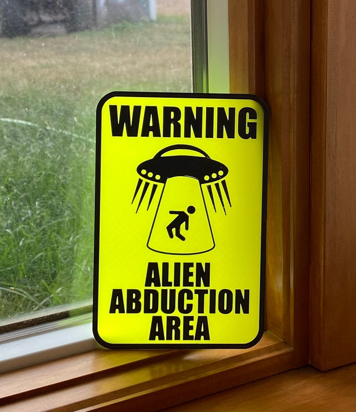 Alien Sign WARNING Sign Alien Warning Sign Alien - Etsy