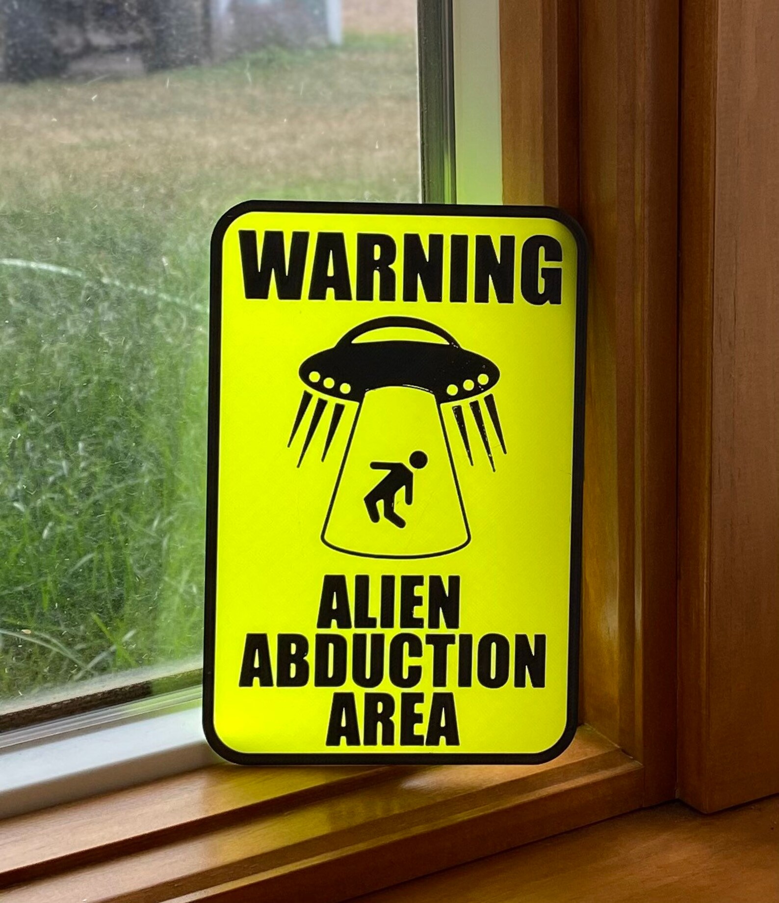 Alien Sign WARNING Sign Alien Warning Sign Alien - Etsy