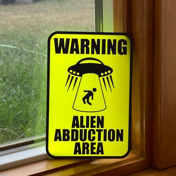 Alien Warning Sign - Etsy