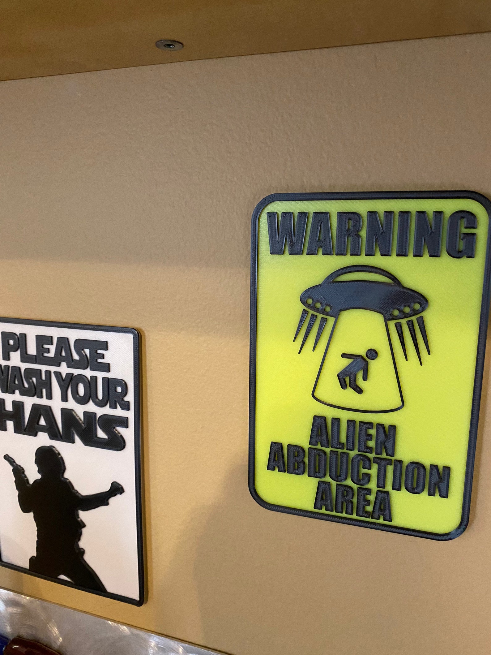 Alien Sign WARNING Sign Alien Warning Sign Alien - Etsy