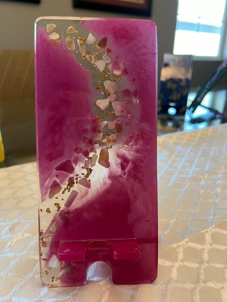 Custom Cell Phone Stand With Charging Hole, iPhone Recharging Station ...