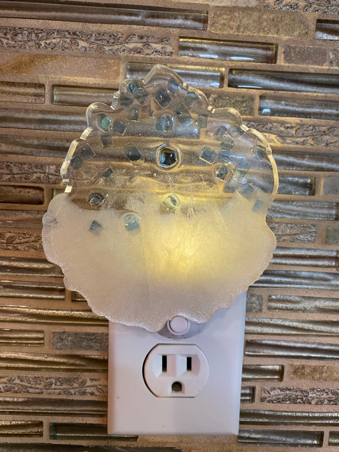 Resin Night Light, Wall Plug In, Custom, Epoxy Nighlight, With Accents ...