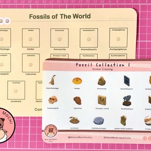 Fossil Sticker Sheet Museum Collection Pack | Game Completion Progress ...