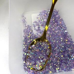 Purple Flat Back Rhinestone, Crystal Bags, Flat Back Gems for Nail ...