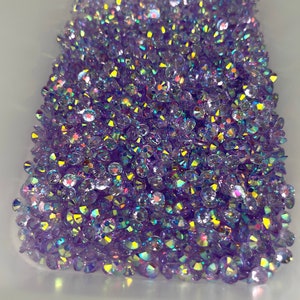 Purple Flat Back Rhinestone, Crystal Bags, Flat Back Gems for Nail ...
