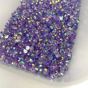 Purple Flat Back Rhinestone, Crystal Bags, Flat Back Gems for Nail ...