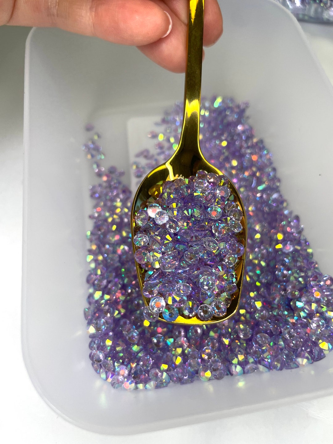 Purple Flat Back Rhinestone, Crystal Bags, Flat Back Gems for Nail ...