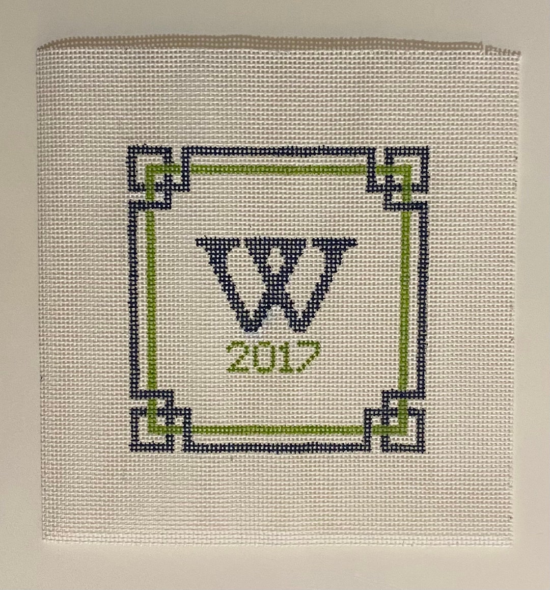 Wellesley College Green Class Needlepoint Canvas - Etsy