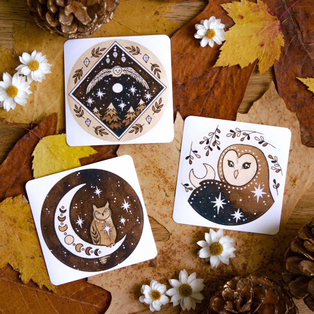 Magical Owls Vinyl Sticker Pack - Etsy