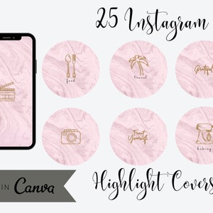 Rose Marble Instagram Story Highlight Icons Minimal Instagram Highlight ...