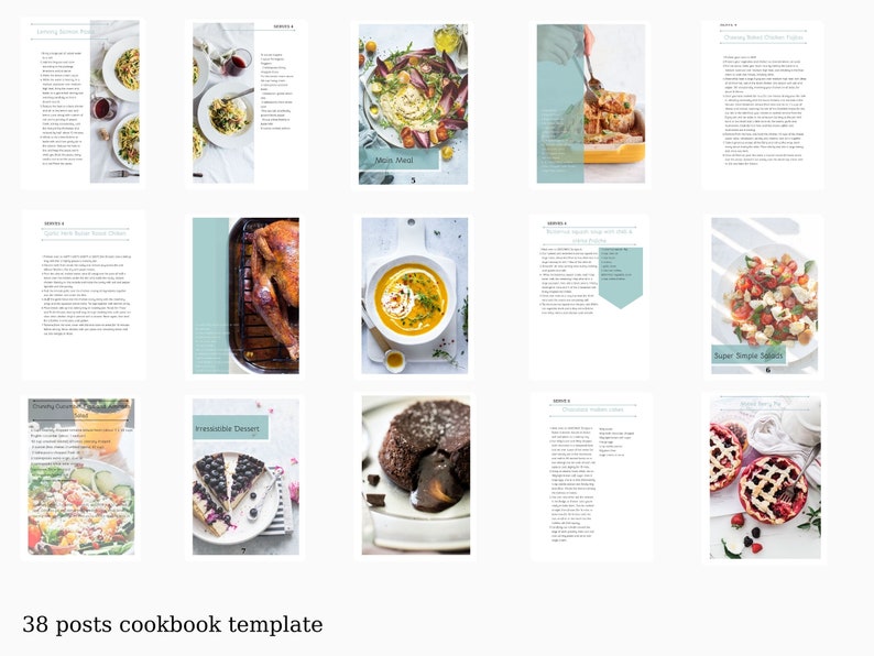 Simple Recipe Book Template, Printable Recipe Book, Canva Template ...