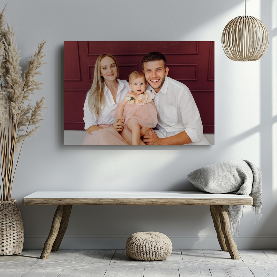 Custom Family Photo Canvas Print: Personalized Portrait Wall Art - Etsy