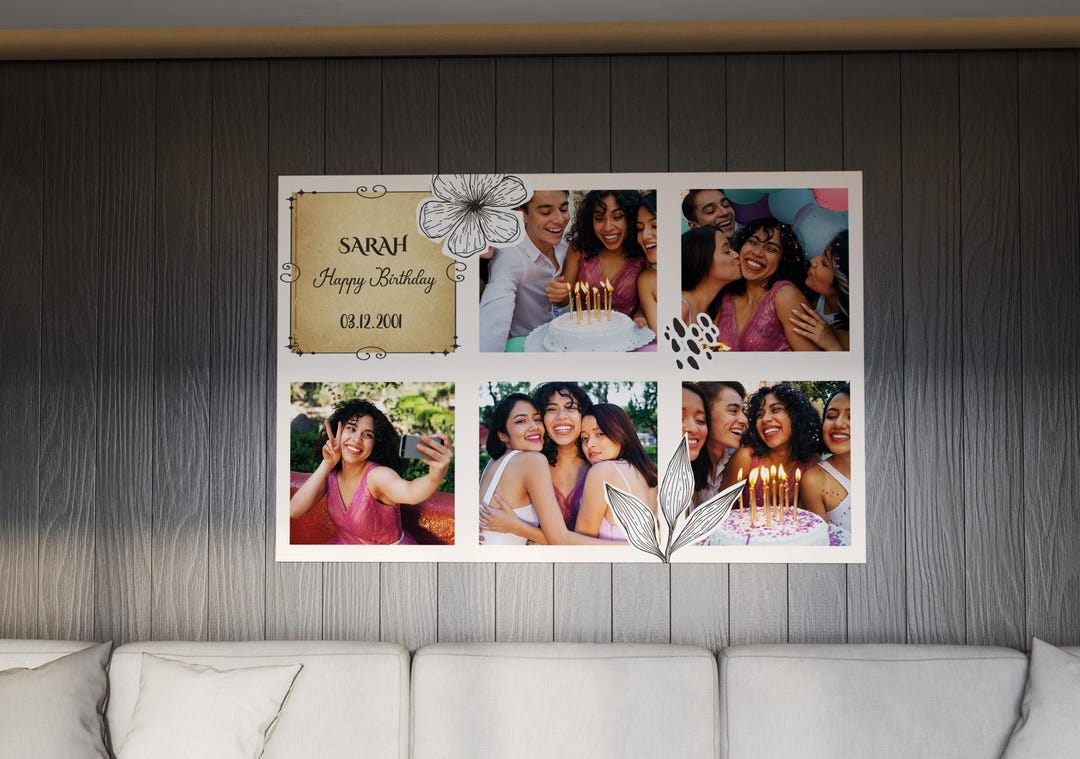 Custom Photo Collage Canvas Print: Family Quote Anniversary Keepsake - Etsy