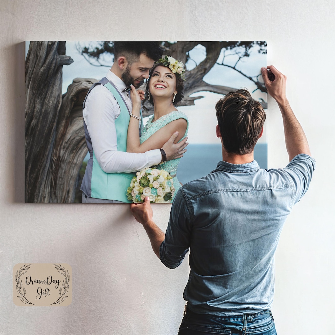 Custom Photo to Canvas, Canvas Print, Wedding Anniversary Gift, Custom ...