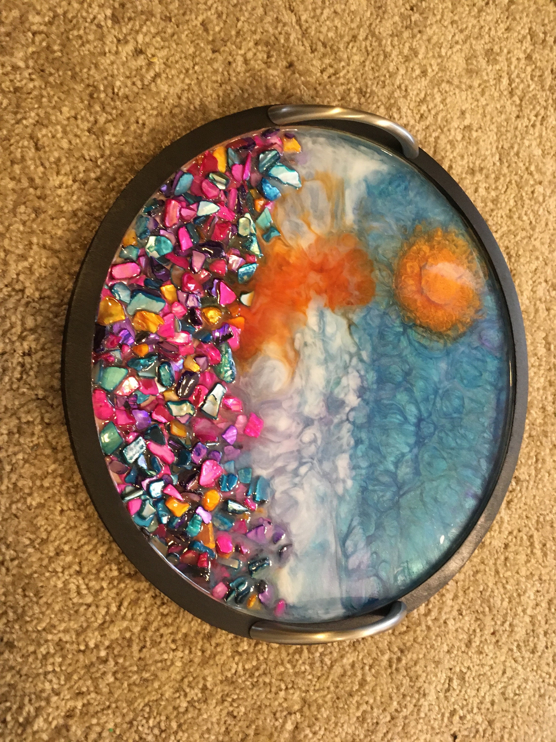 13 Resin Ocean Sunset Platter Serving Tray or Wall - Etsy