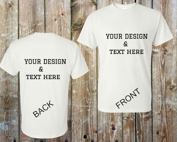 Front Back Custom Text Personalized Unisex Crewneck Shirt - Etsy