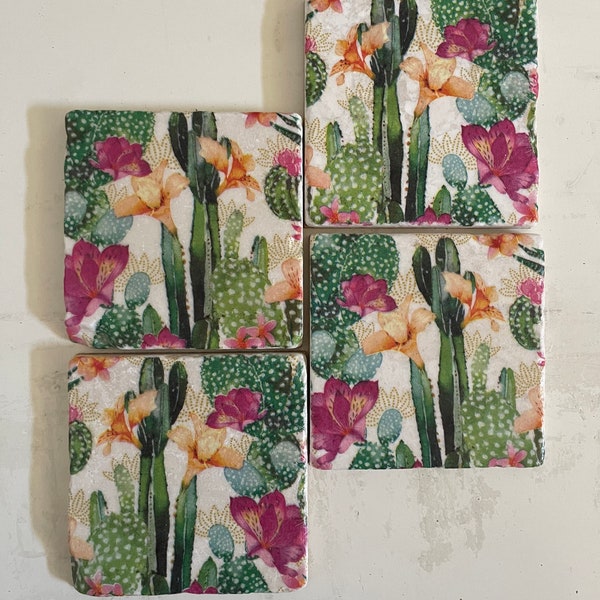 Cactus Coasters - Etsy
