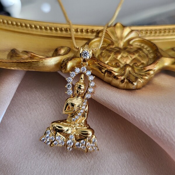 Gold Buddha Pendant - Etsy