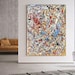 Red Abstract Wall Art, Jackson Pollock Style Painting, Red Abstract ...