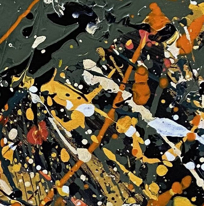 Original Painting Pollock Style Art Modern Pollock Style Jackson ...