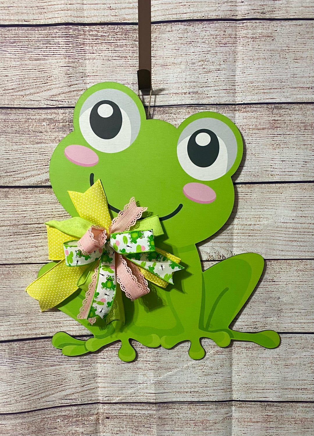 Spring Frog Door Hanger for Your Home Decor, Summer Door Decor, Froggie ...