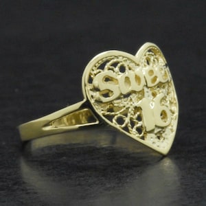 14k Solid Yellow Gold Filigree Sweet 16 Años 16 Years 16th Birthday ...