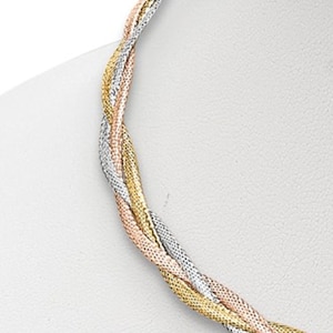 Solid 14k Yellow Gold Fancy Statement Luxurious Three Tone Tricolor ...