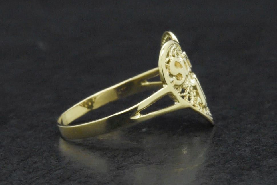 14k Solid Yellow Gold Filigree Sweet 16 Años 16 Years 16th Birthday ...
