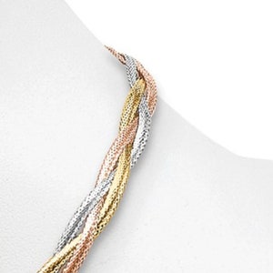 Solid 14k Yellow Gold Fancy Statement Luxurious Three Tone Tricolor ...