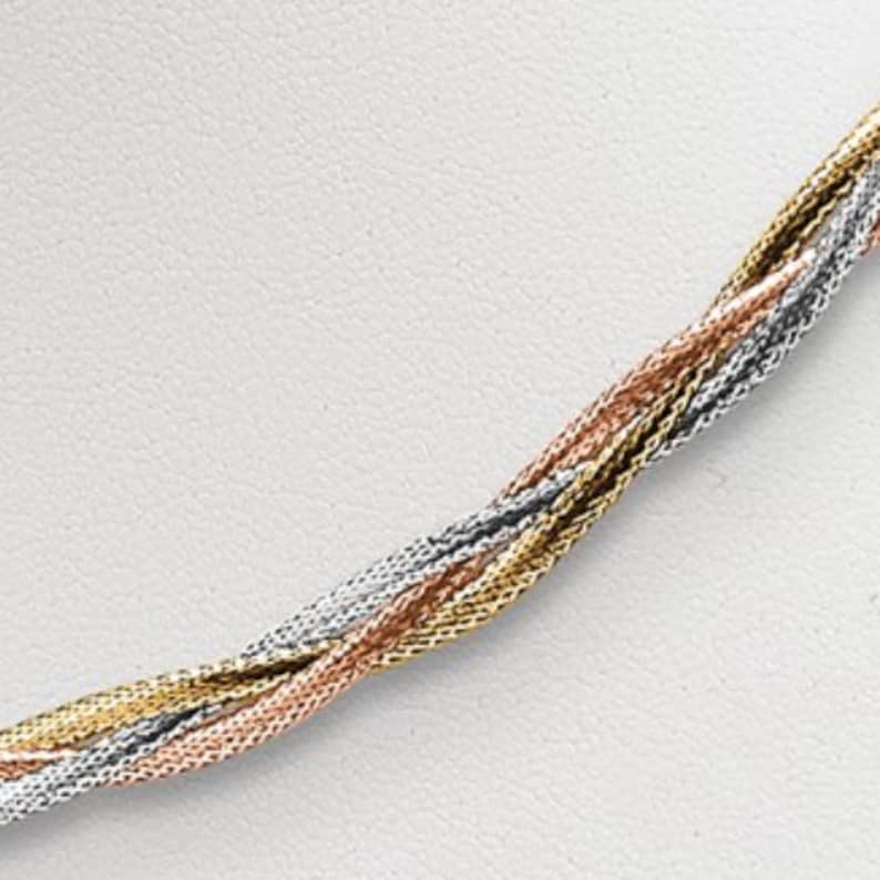 Solid 14k Yellow Gold Fancy Statement Luxurious Three Tone Tricolor ...