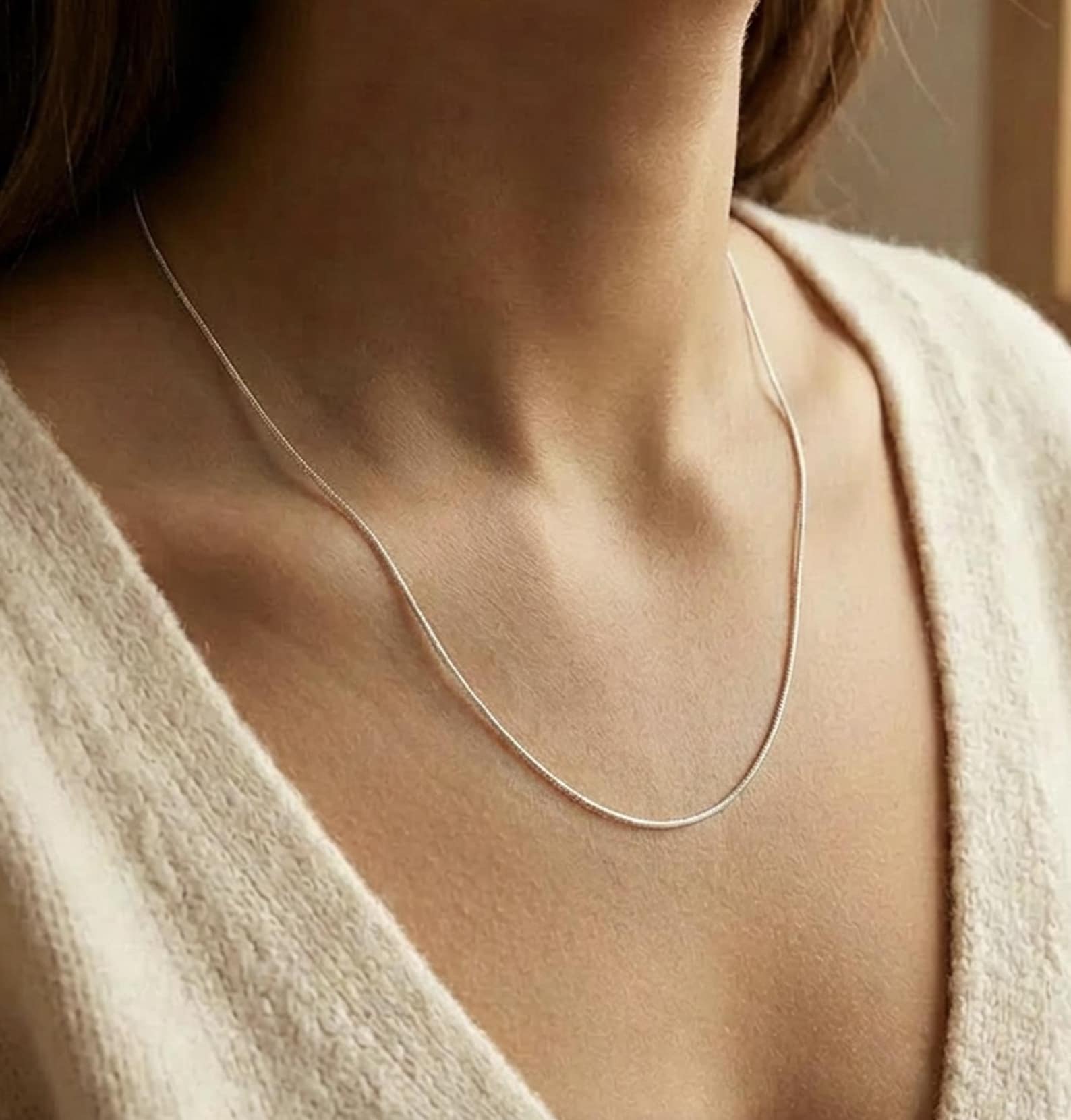 950 Platinum Square Snake Chain - 18 Inch Solid Necklace, Fine Platinum ...